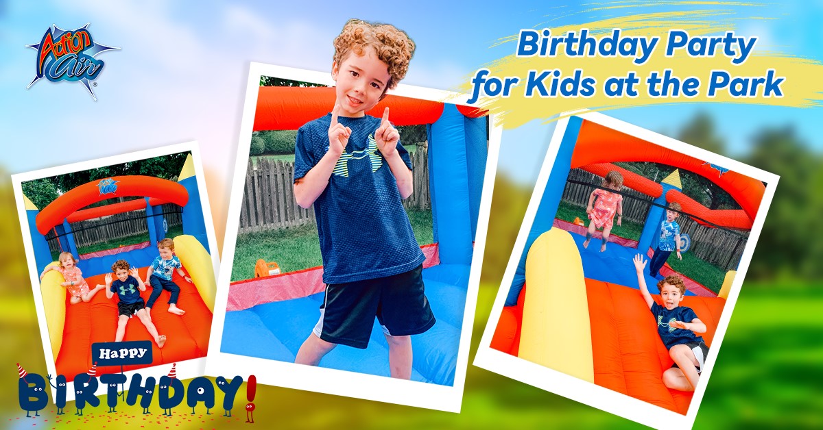 An Inflatable Jumpy House Birthday Party At Home | Action Air